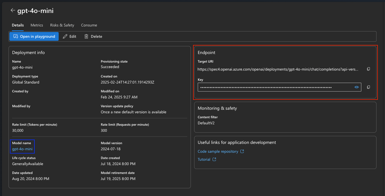 Azure OpenAI API Key