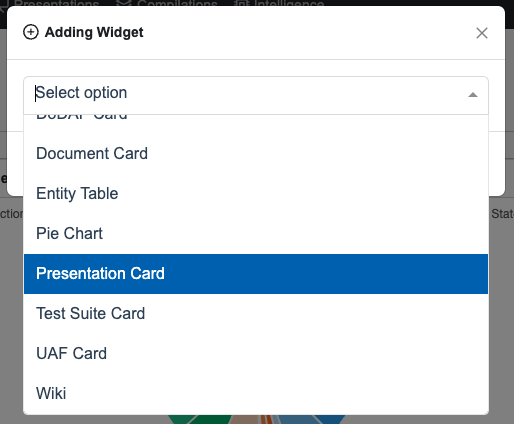 Presentations Card Widget