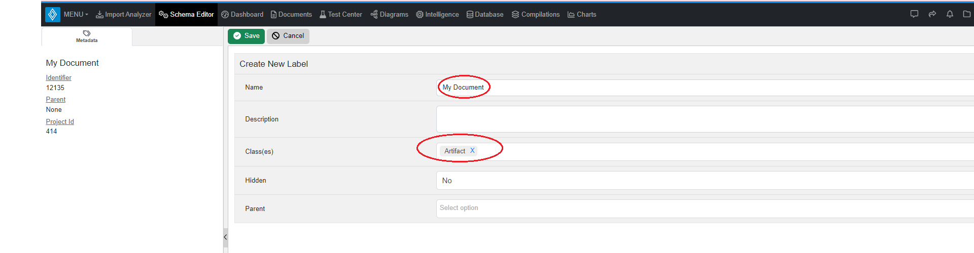 Create a Document in Innoslate