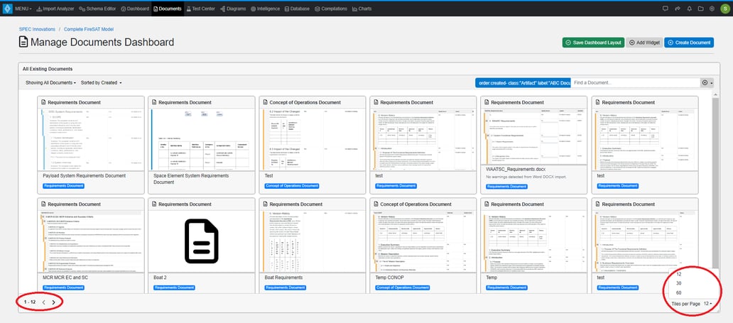 Documents Dashboard Overview