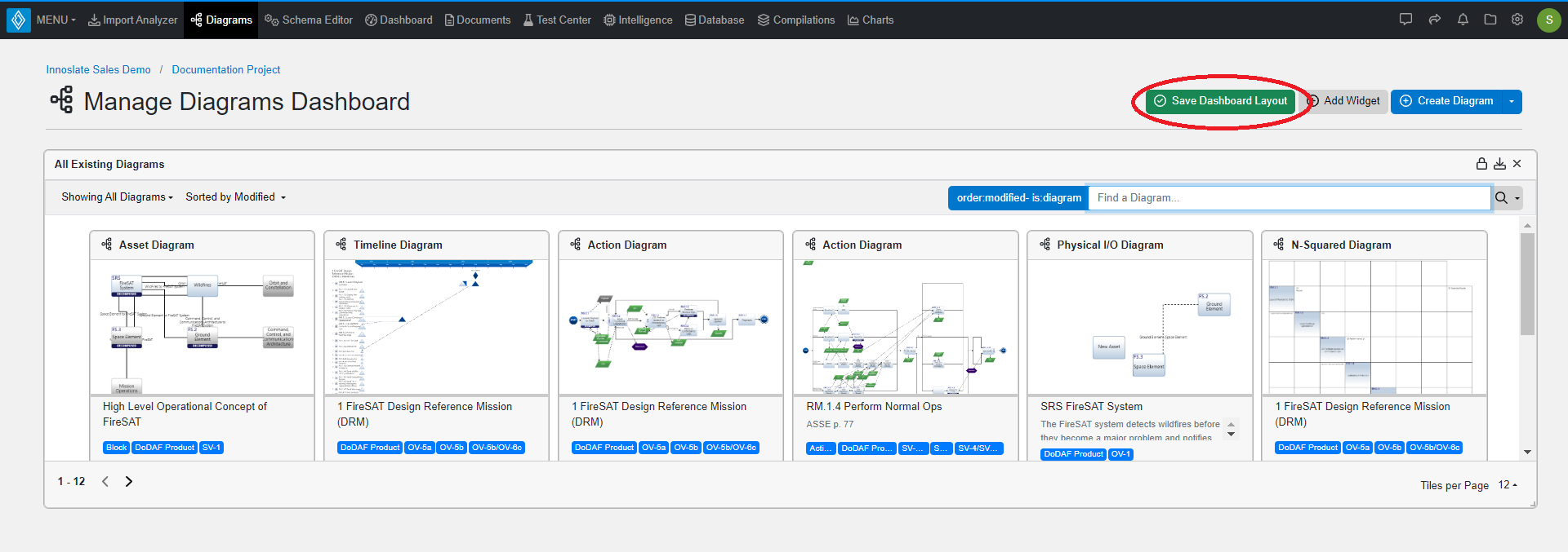 Diagrams Dashboard Overview