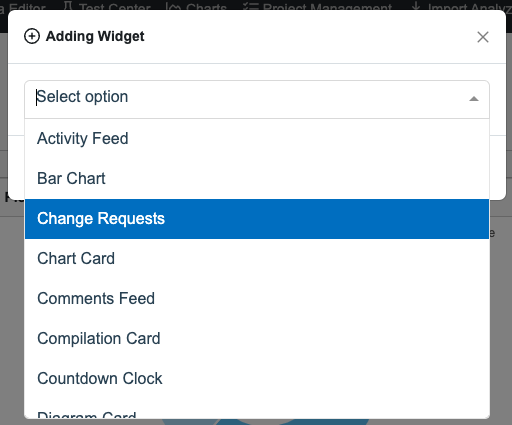 Change Request Widget