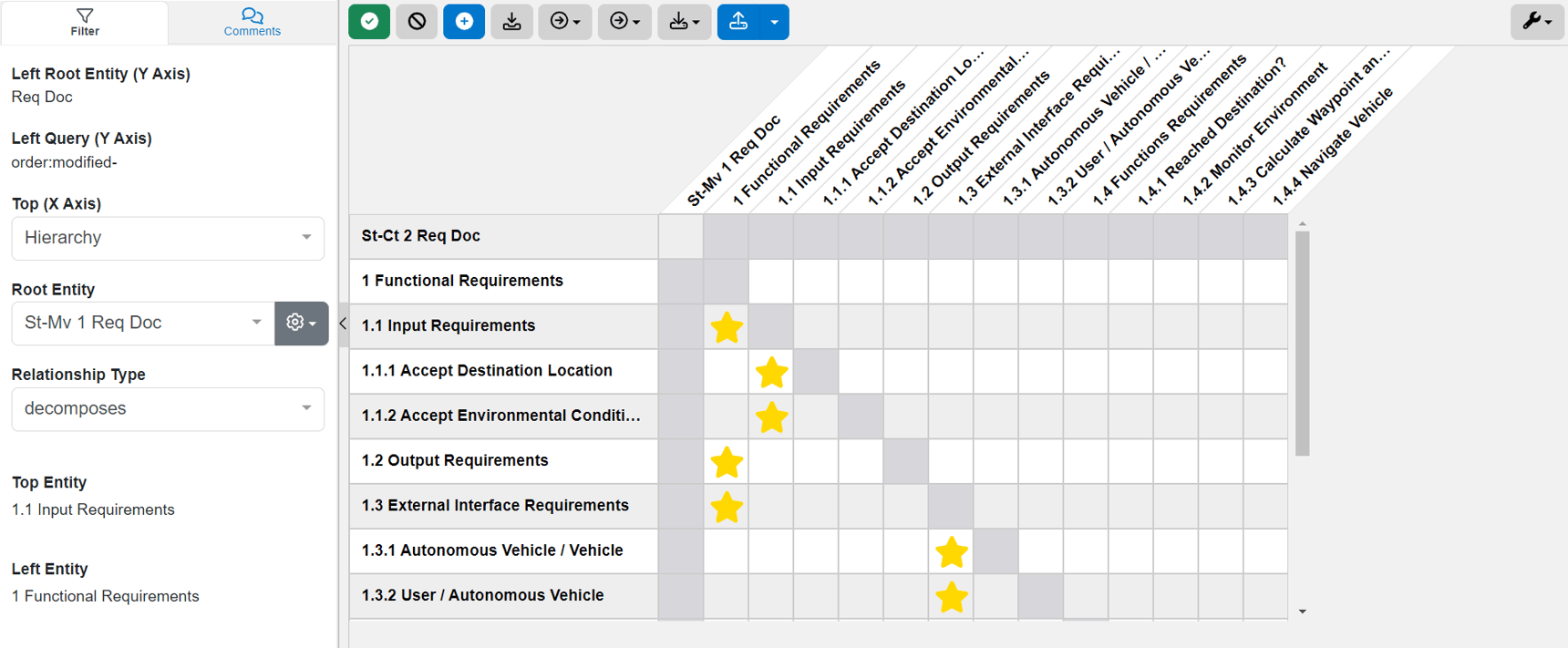 Traceability Matrix Features & Settings
