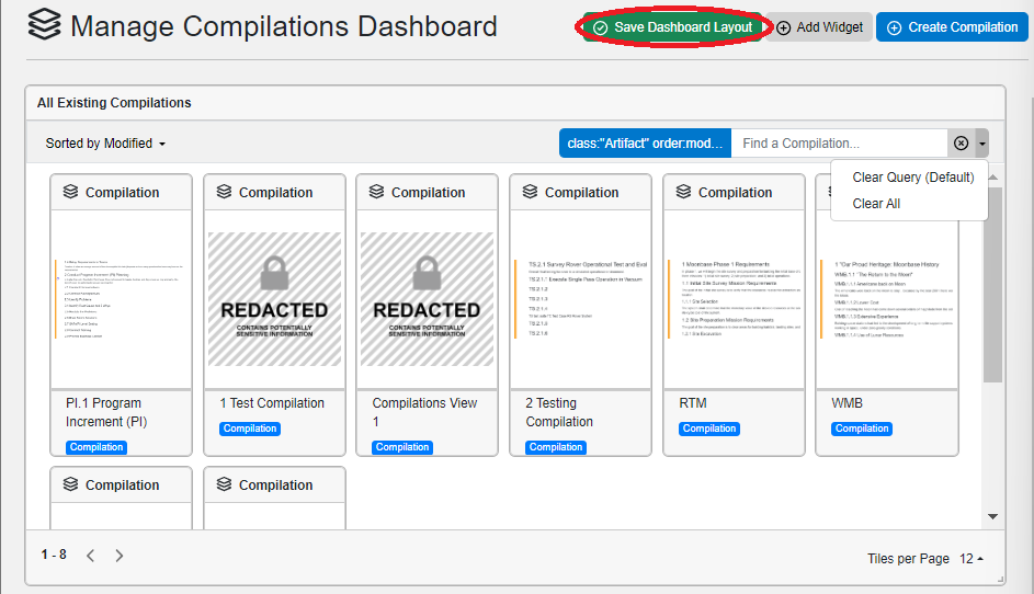 Compilations Dashboard Overview