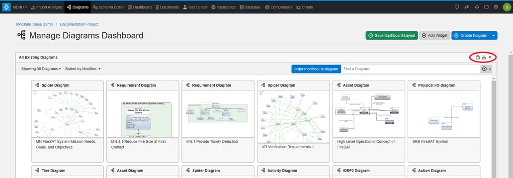 Diagrams Dashboard Overview